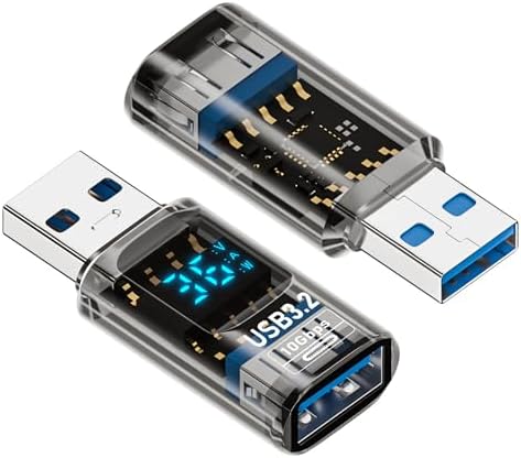 Amazon.com: 2Pack USB to USB3.2 Adapter with LED Digital Display,10Gbps ...