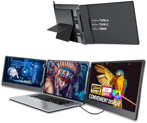 Amazon.com: QQH 15.6" Laptop Screen Extender, 1080P Triple Portable ...