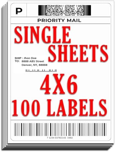 Enolvo Shipping Labels 4X6 Inch - Shipping Label for Inkjet Printer and ...