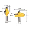 DBoyun 2PCS/SET Bit Handrail Router Bit Set - Thumbnail Bead/Flute - 1/ ...