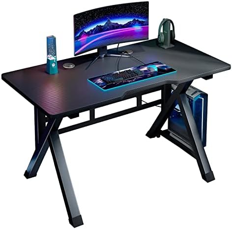 Amazon.co.jp: Rshtong Desk Computer Desk Gaming Desk Desk 80cm Wide x 60cm Depth Carbon ...