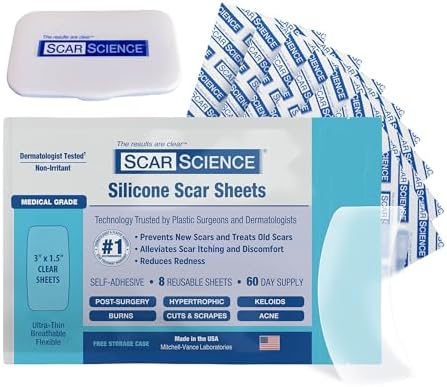 Amazon.com : Cimeosil Gel Sheet, 4 x 5 inch - Scar Treatment For Keloid ...