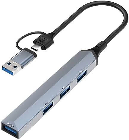 Amazon.com: Suckoo 2 in 1 USB3.0 USBC to 4 Port USB3.0 Hub Docking ...