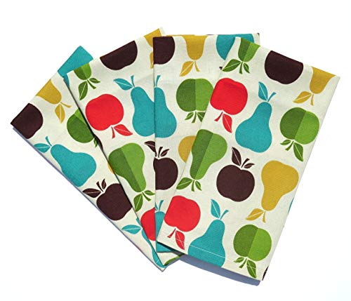 Amazon.com: Apples and Pears Cloth Napkins, Set of 4 or 6 : Home & Kitchen