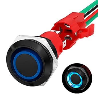 Joinfworld 20A 12V Push Button Switch Latching 19MM Pushbutton Switch ...