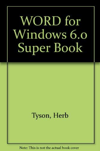 Buy WORD for Windows 6.0 Super Book Book Online at Low Prices in India ...