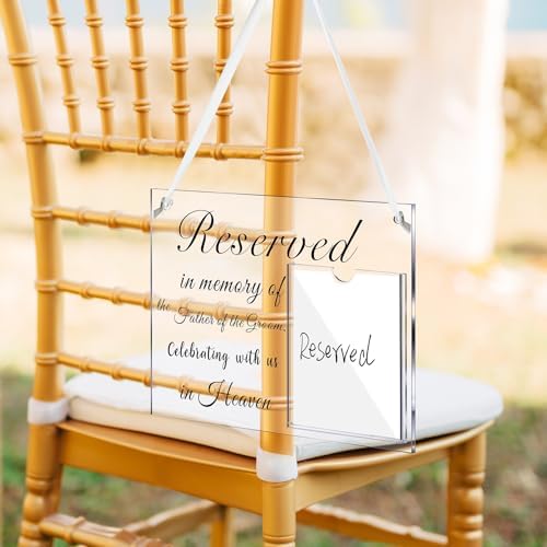 Amazon.com: Yousoontic Reserved Signs for Wedding, Acrylic Wedding ...