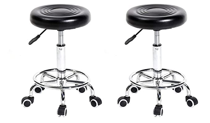 SHREEYETI- Adjustable Height 18 to 23 inches/Rounding/Moving Stool with ...