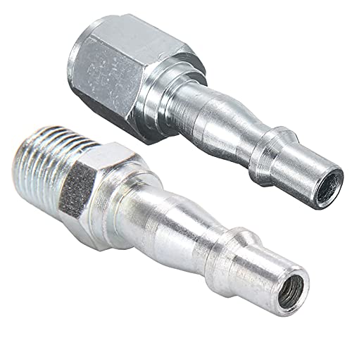 10 Pcs Air Line Connectors, 1/4″ BSP Stainless Steel Airline Hose ...