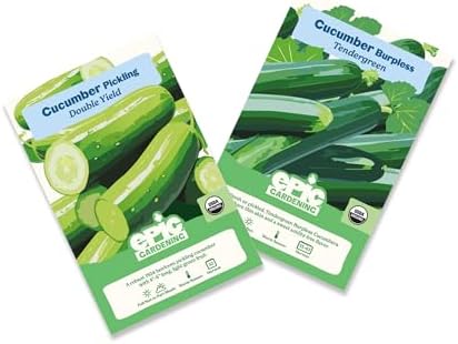 Amazon.com : Epic Gardening Cucumber Seed Bundle - 2 Non-GMO Varieties ...