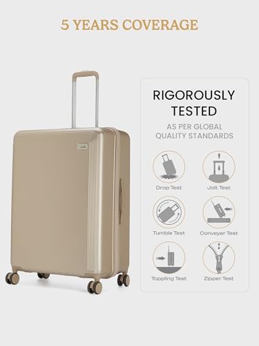 Genie Dew & Swing Trolley Bag Hard Side Travel Bag for Women, 8 Wheel ...
