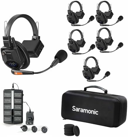Amazon.com: Saramonic WiTalk9-5S 5-Person 1.9GHz Full-Duplex Wireless ...