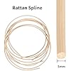 Natural Rattan Spline 50g/Roll 5mm Round Ratan Roll, Repair Cane for ...