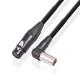 Amazon.com: HUALEU Right Angle Mini XLR Male to XLR Female Adapter ...