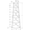 Amazon.com: Conical 72" 5-Shelf Corner Bookcase Etagere made of Wood ...