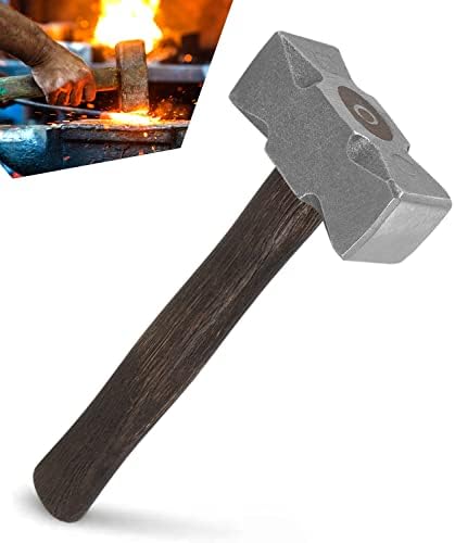 Blacksmith 2.2LB Handmade Square Forge Hammer for Farrier, Knife Maker, Blacksmith Forging Tool ...