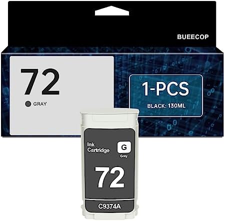 Amazon.com: 72 C9374A Gray Ink Cartridge Compatible with HP T1100 T1120 ...