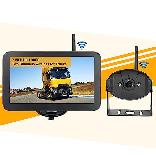 YIMU RV Backup Camera Wireless HD 1080P Buletooth Rear View Cam 7 ...