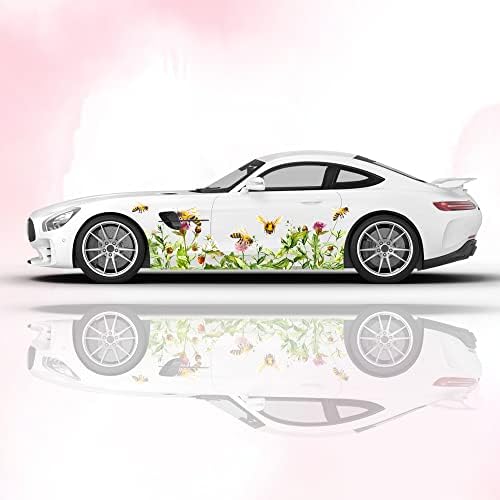 Amazon.com - Meadow Grass Car Decal Bees Vinyl Car Stickers Car Side ...