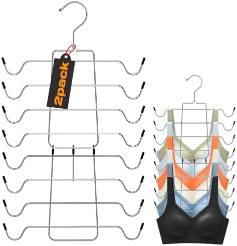 Amazon.com: OMHOMETY Tank Top Hanger, 2 Pack Bra Organizer, Sturdy ...