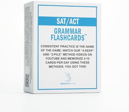 SAT/ACT Grammar Flash Cards by Growth Wise: Growth Wise: Amazon.com: Books