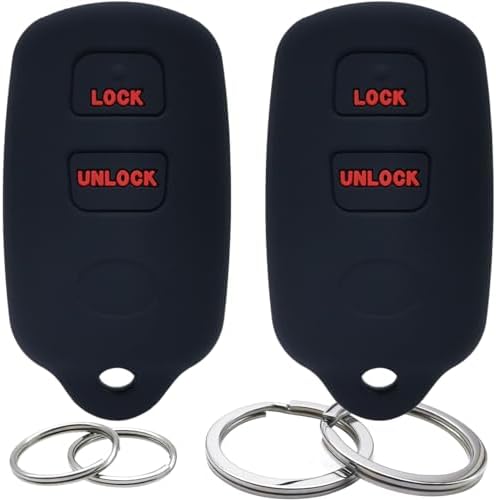 GFDesign 2Pcs Silicone 4 Buttons Key Fob Cover Remote Case Keyless ...