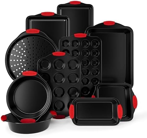 Amazon.com: Country Kitchen Nonstick Stackable Bakeware Set - Durable ...