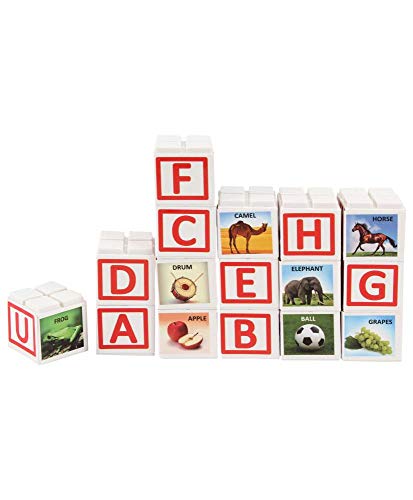 Ratnas Educational Plastic Apple Blocks Alphabets & Numbers Along with ...