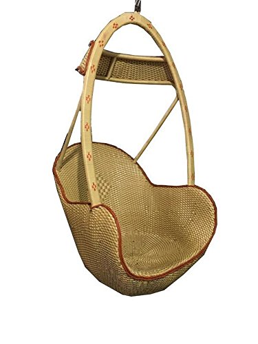 Patel Jula Wood and Metal Swing Cane Hammock Chair (Multicolour ...