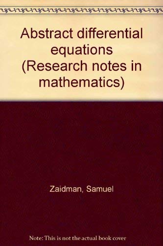 Abstract differential equations (Research notes in mathematics ...