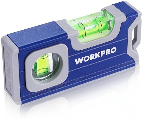 WORKPRO Magnetic Spirit Level 115 mm, Mini Spirit Level with 2 Vials 90 ...