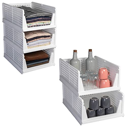 Homestrap Set of 5, Stack it Up | Large Cloth Stacker | Foldable Shirt ...