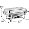 Amazon.com: SUPER DEAL 8 Qt Stainless Steel 8 Pack Full Size Chafer ...