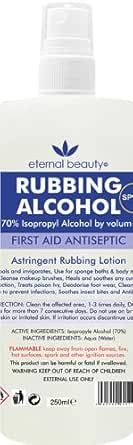 Rubbing Alcohol Spray 70% Isopropyl Alcohol by volume 250ml by Eternal ...
