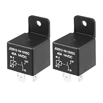 Amazon.com: X AUTOHAUX 2Pcs Car Relay 4 Pin 12V 40Amp SPST Model JD2912 ...