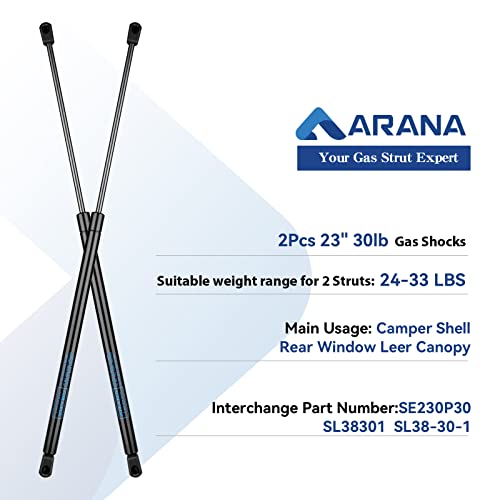 Snapklik.com : ARANA SL38301 23 Inch 30lb Gas Struts Prop Springs ...
