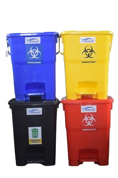 MEDIGUARD Bio Medical Plastic Pedal Dustbin, Plastic Pedal Dustbin (12 ...