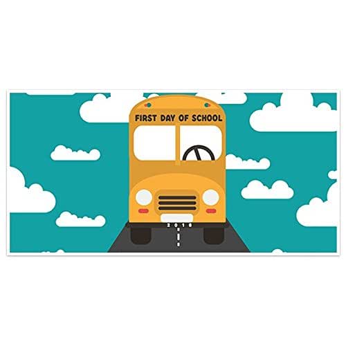 Amazon.com: School Bus First Day of School Banner : Home & Kitchen