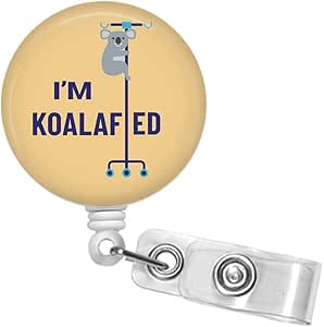 Amazon.com : I'm Koalafied Badge Reel - 1.5" Retractable Koala Badge ...