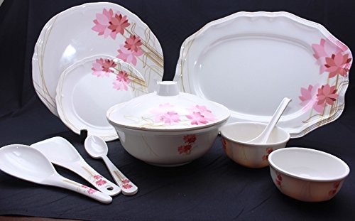 Buy HI LUXE 44PC Crown Shape Melamine Kitchen Dining Dinnerware Online ...