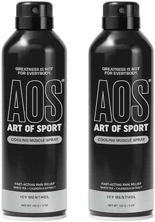 Amazon.com : Art of Sport Muscle Relief Spray – Cooling Menthol for ...