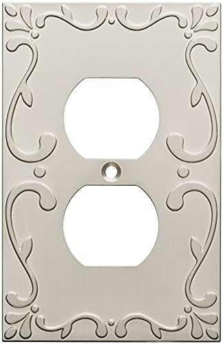 SleekLighting | Wall plates Decorative Regal Scrollwork Satin Nickel ...