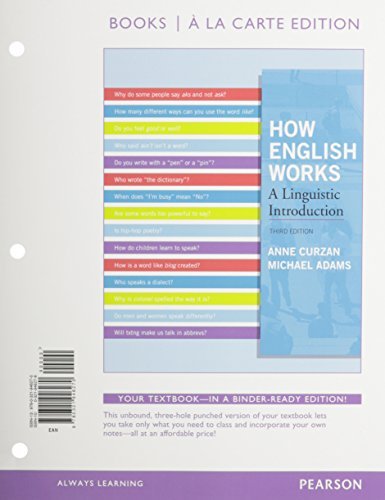 How English Works: a Linguistic Introduction, Books a la Carte Plus NEW ...