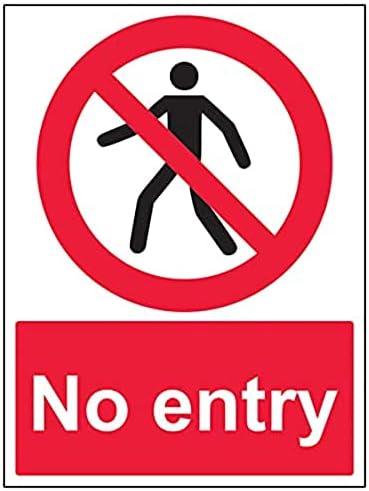 V Safety Eco Friendly Prohibition Access - No Entry Pedestrian - 150 X ...