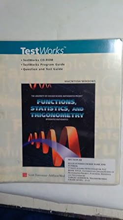 Functions Statistics And Trigonometry Test Works: Amazon.co.uk ...