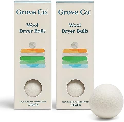 Amazon.com: Grove Co. Wool Dryer Balls, Reusable Laundry Balls for ...