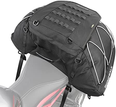 Rhinowalk Motorcycle Tail Bag 35-50L Expandable Motor Rear Seat Bag ...