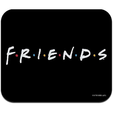 Amazon.com: Friends Logo White Low Profile Thin Rubber Mouse Pad ...