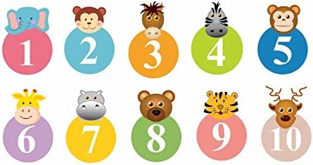 Buy Thinking how Learn Counting Numbers (1-10) Wall Stickers for Kids ...
