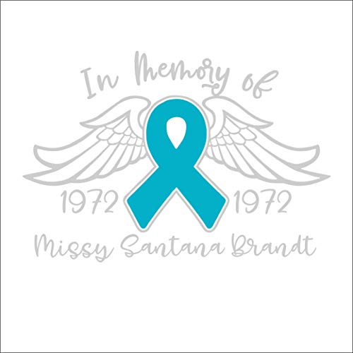 Amazon.com: In Memory Awareness Ribbon with Wings Design 4 Vinyl Die ...